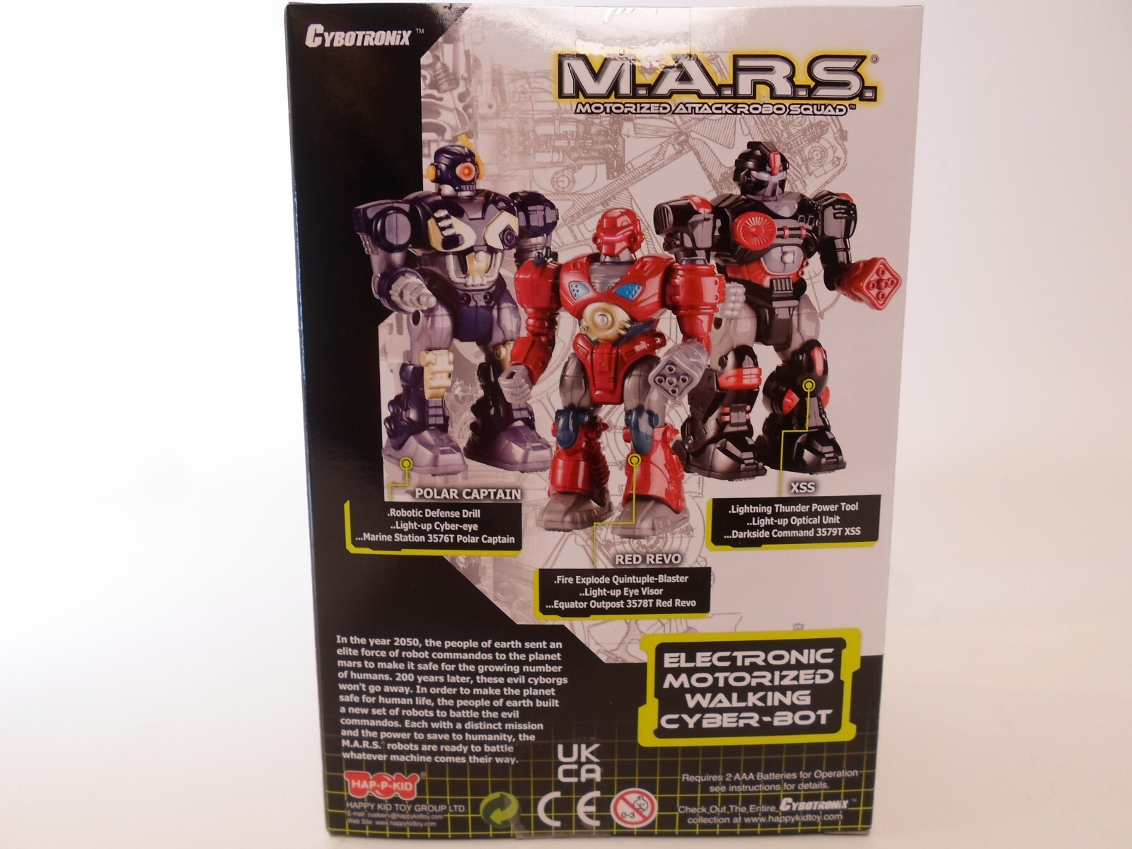 Cybotronix M.A.R.S. Motorized Attack Robo Squad Toy Robot Red Revo ...