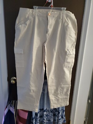 WOMENS SIZE 20 UNIVERSAL THREAD CARGO PANTS CREAM/OFF WHITE NWT | eBay