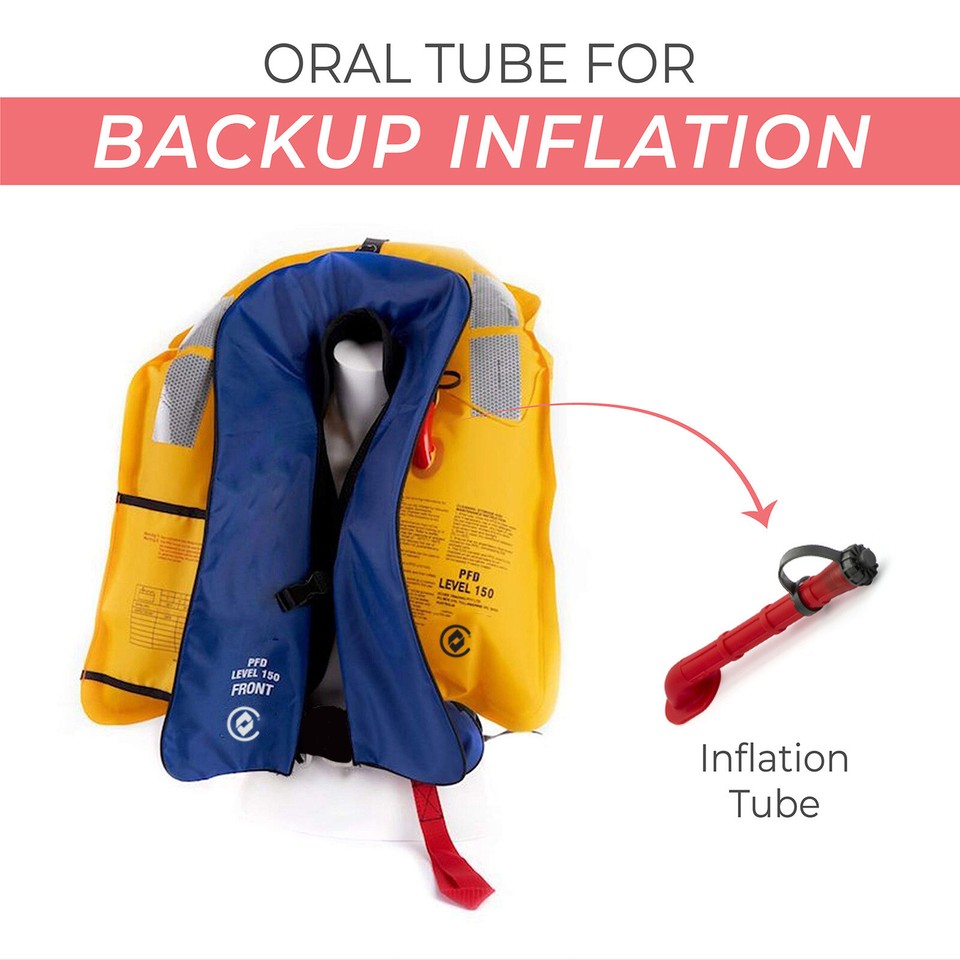 2pcs ADULT Inflatable Life Jacket PFD Type 1 Yoke Manual LifeJackets ...