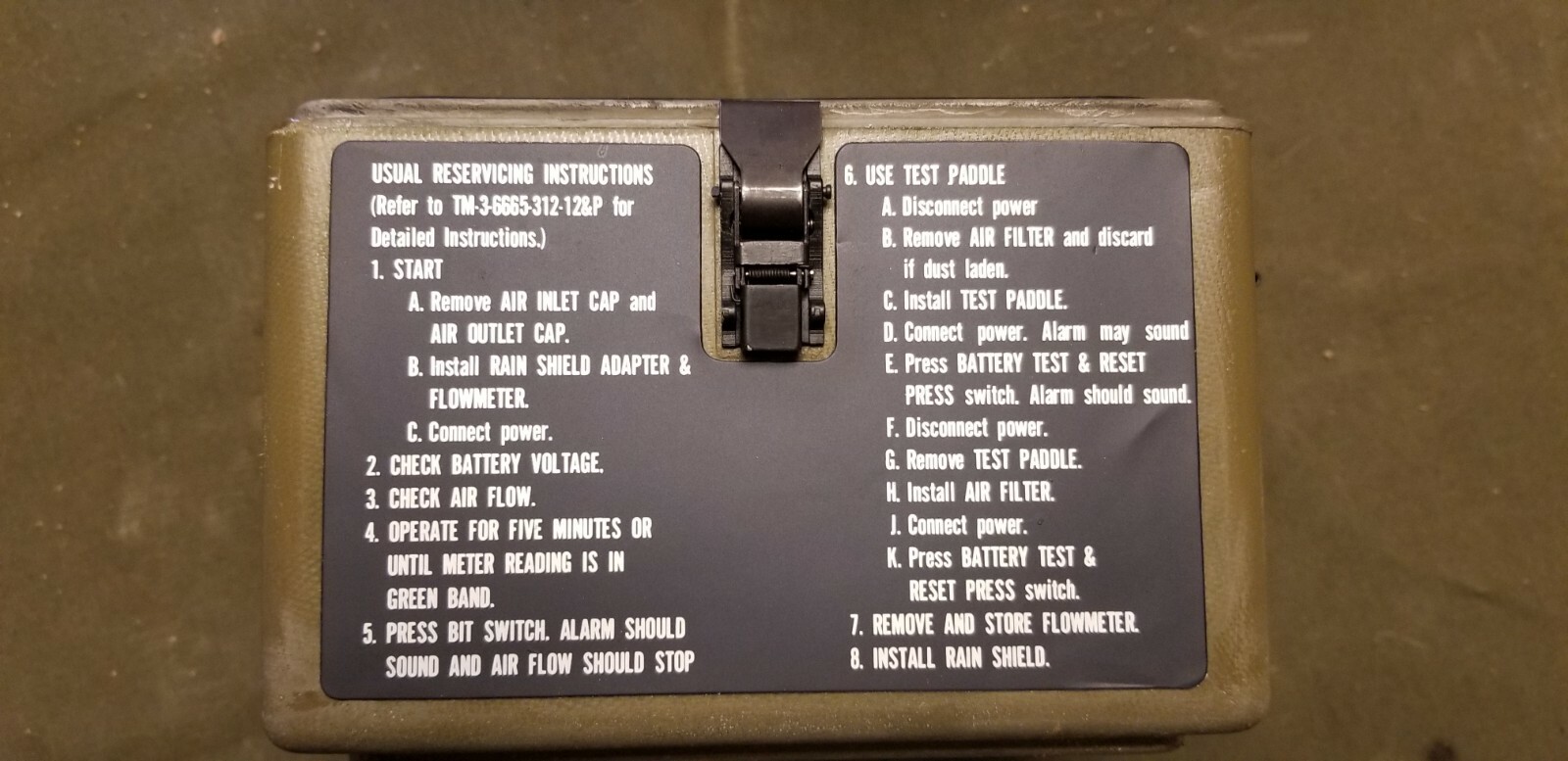 Battery case Assy NIB - For M43A1 Chemical Detector unit USGI M151 CUCV ...