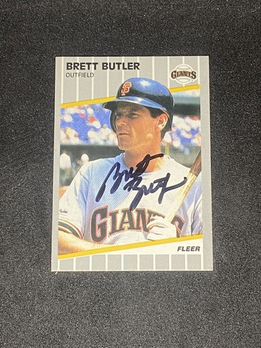 Brett Butler 1989 Fleer #324 San Francisco Giants Auto Autographed ...