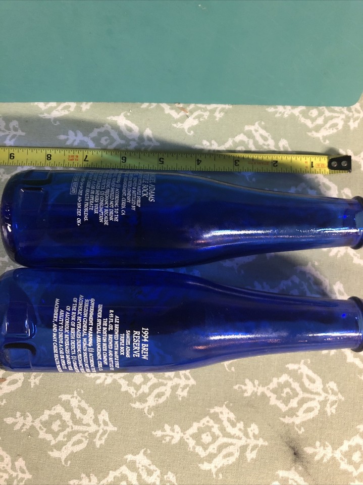 Original Sam Adams Triple Bock 1994 Brew Reserve Cobalt Blue Bottle - 2 ...