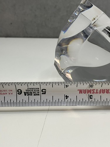 Orrefors Sweden Crystal Swirl Desk Mantel Table Analog Clock ...
