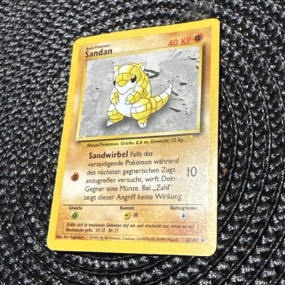 Pokemon Card - Sandshrew Sandan German 1st Edition Base Set 62/102 ...