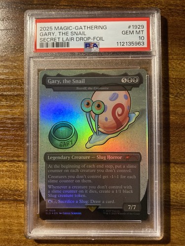 MTG🐌GARY, THE SNAIL (Toxrill, the Corrosive)🌈 FOIL🐌SLD PSA 10 MYTHIC ...