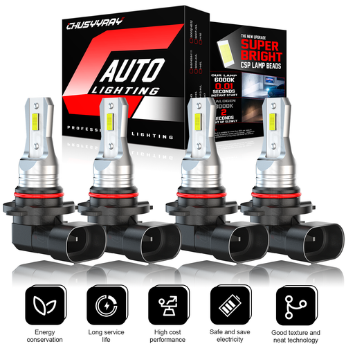 9005+9006 Combo LED Headlight Bulbs Kit High/Low For 2000-2005 ...