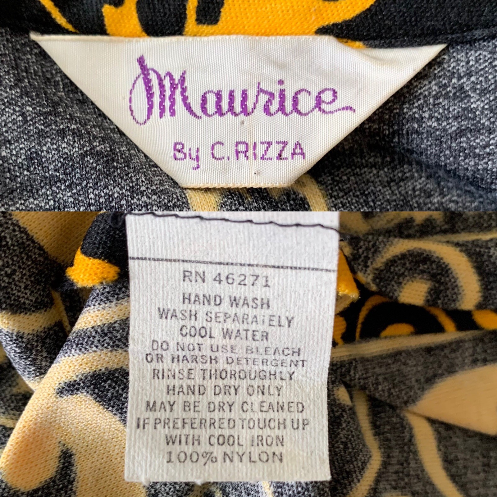 Vintage 60s 70s Maurice Dress Groovy Hippy Poly Mod S… - Gem