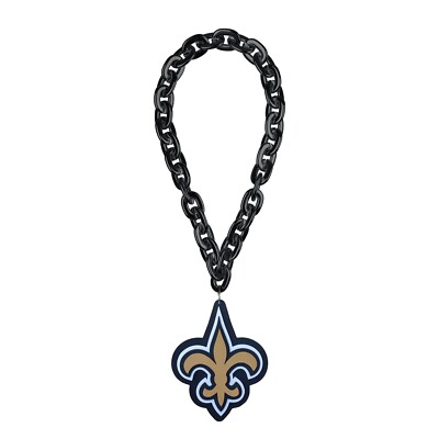 New Orleans Saints Foam Fan Chain - BLACK - Team Necklace Big Logo NEW ...