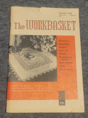 Vintage The WORKBASKET November 1960 Vol 26 #2 crafting Sewing Patterns ...