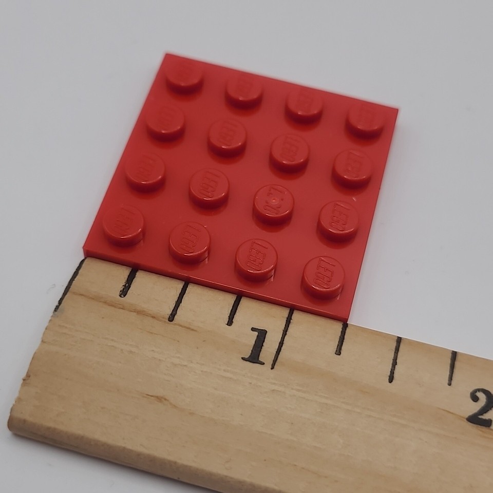 LEGO RED Standard Plate 4 x 4 studs Square Baseplate #3031 | eBay
