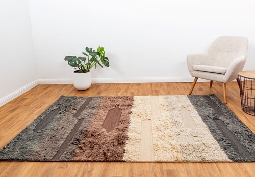New Mos Rugs Boho Rug Wool Floor Area Carpet 200 x 290cm Taupe CBOHO5 ...