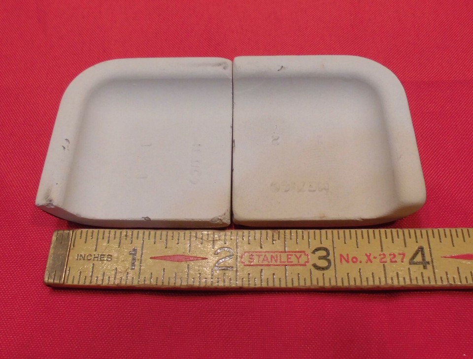2 pcs. *Glossy Black* 2" X 2" X 5/8" Ceramic Bullnose Radius Corner ...