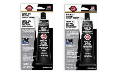 2 TUBES PRO SEAL 80046 BLACK RTV Silicone Instant Gasket Maker Free ...