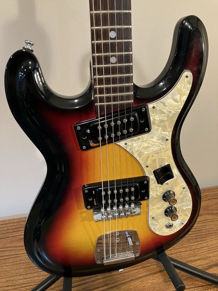 Vintage Aria Diamond Custom Hi Flier Sunburst Phase 1 Guitar Pearloid ...