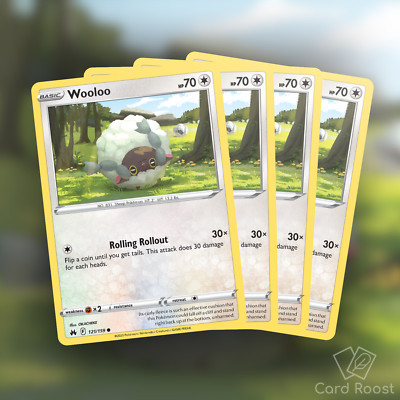 Pokemon x4 Wooloo 121/159 Crown Zenith Playset | eBay