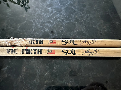 SOiL DRUMSTICK PAIR USED BY DRUMMER TOM SCHOFIELD FOR THE BAND SOiL | eBay