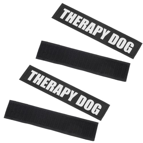 2 Pairs Dog Tag Patches Reflective Vest Harness Work Stickers Service ...