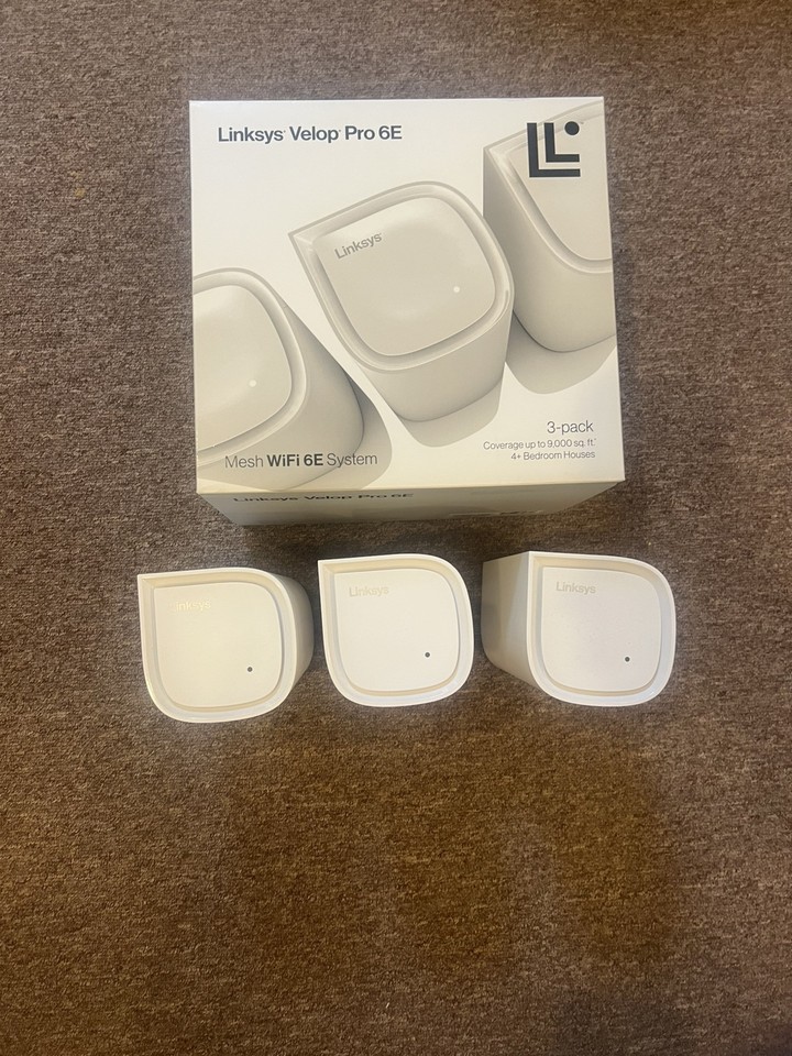 Linksys Velop Pro 6E AXE5400 Tri-Band Mesh Wi-Fi System MX6203 - White ...