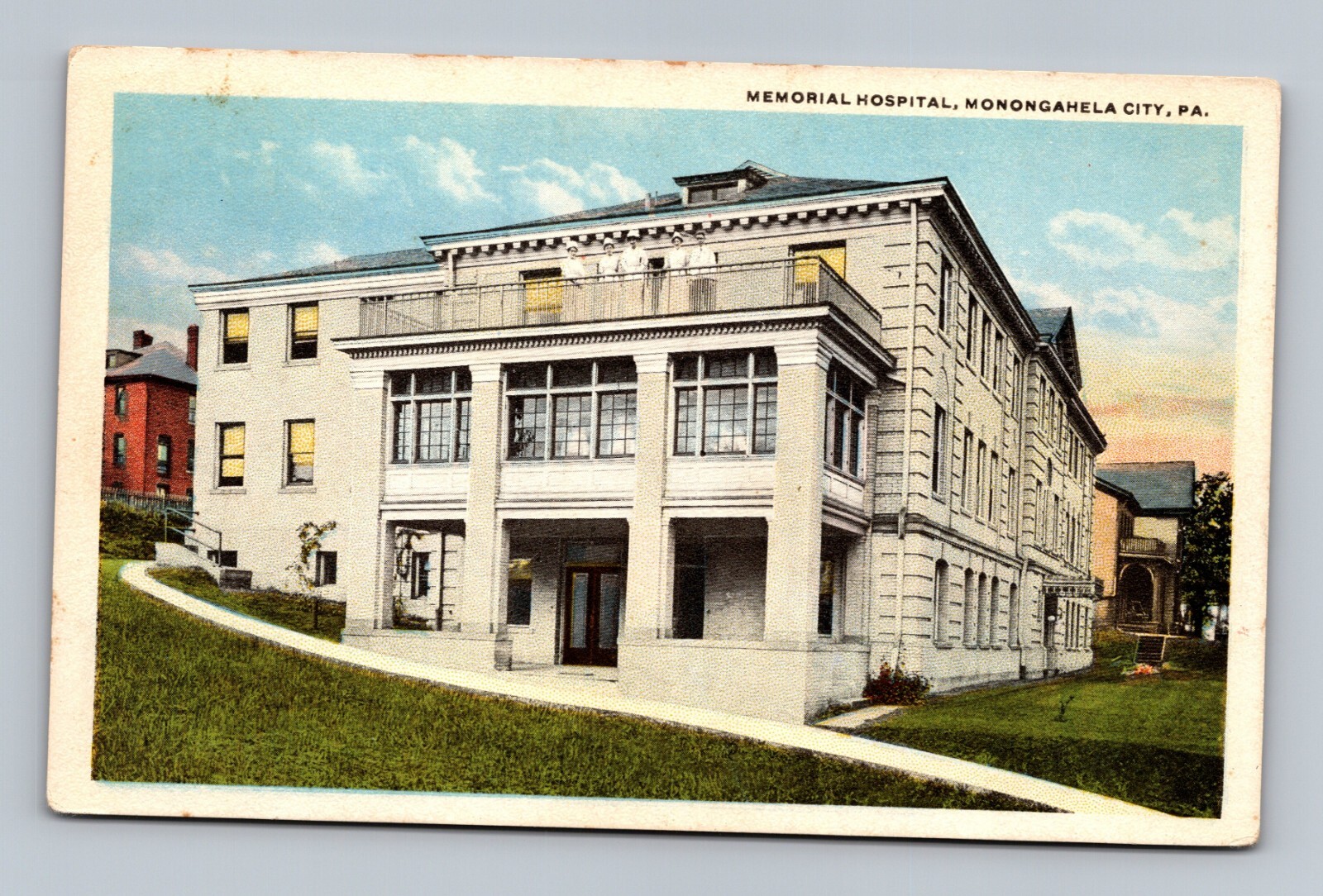 MONONGAHELA CITY, PA MEMORIAL HOSPITAL POSTCARD (G-8) | eBay