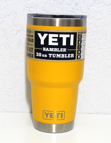 YETI 30 Oz Alpine Yellow Rambler Tumbler Mug Cup With MagSlider Lid ...