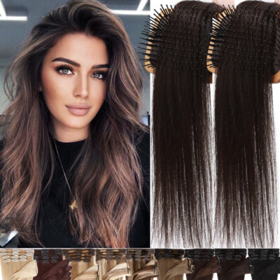 8pcs Clip In Hair Extensions 100% Real Human Hair Extensions Weft Brown ...