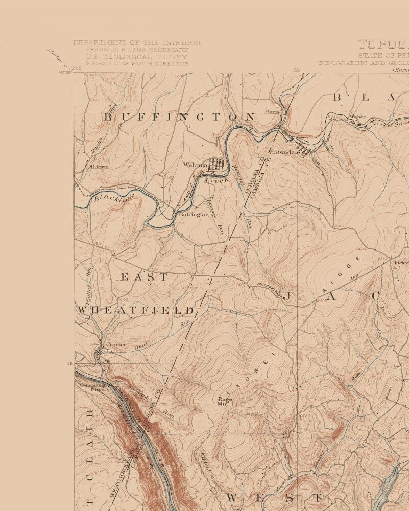 Physical Map Of Johnstown Pa Johnstown Pennsylvania US Topo Map