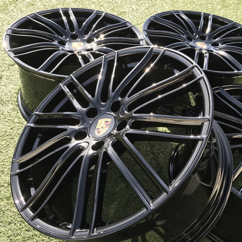 21 PORSCHE PANAMERA RIMS GENUINE FACTORY WHEELS BLACK 2022 OEM PERFECT ...
