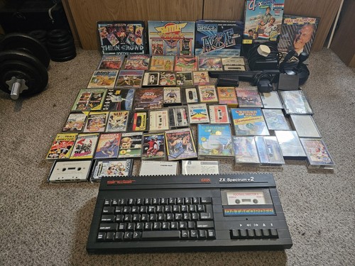 Sinclair ZX Spectrum 128k +2 With Games, Joystick, Light Gun, Currah ...