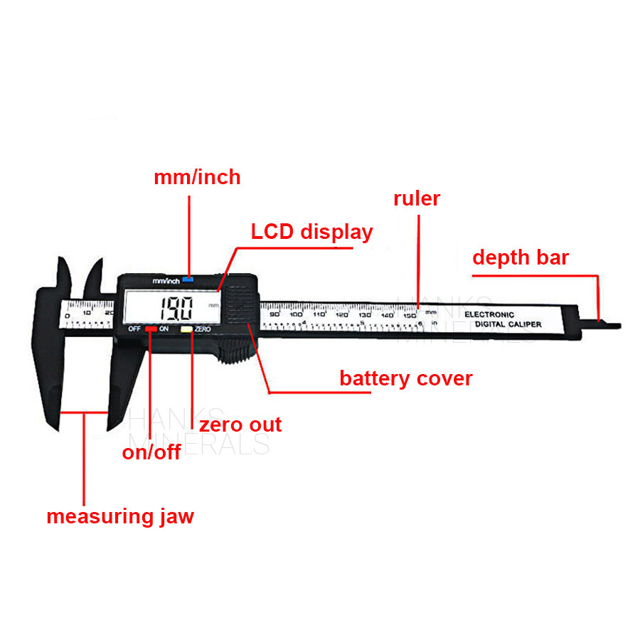 Digital Caliper 6" 150mm Micrometer LCD Gauge Vernier Electronic ...
