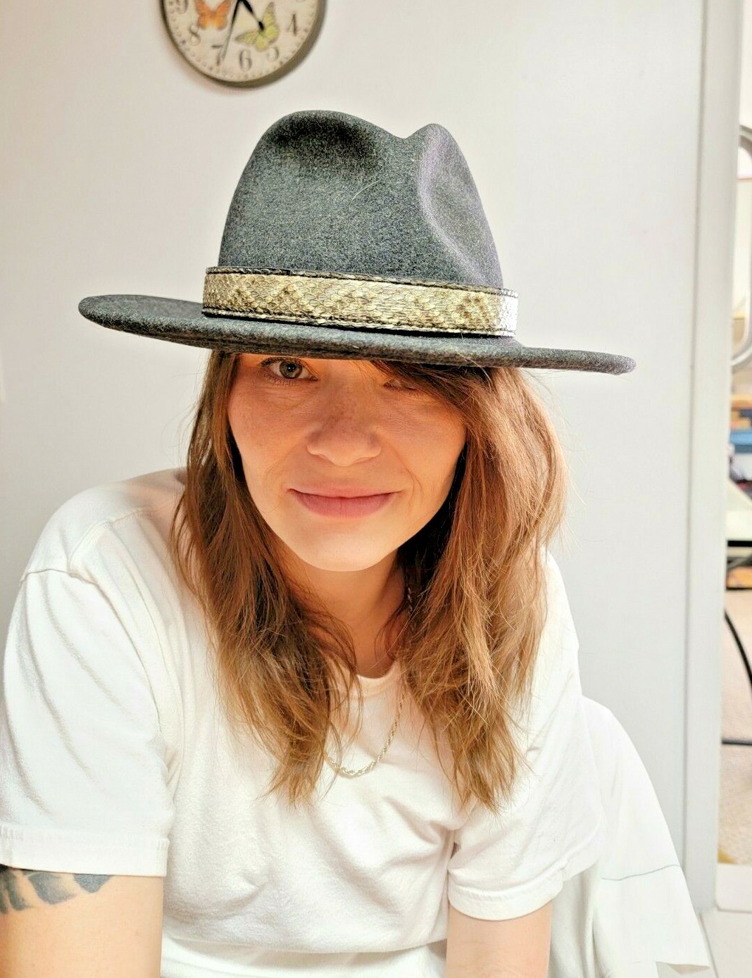 Western cowboy cowgirl Real RATTLESNAKE snake skin hat band band ...