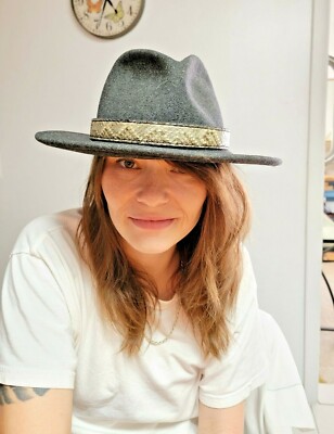 Western cowboy cowgirl Real RATTLESNAKE snake skin hat band band ...