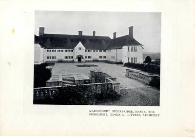 Marshcourt Stockbridge Hants The Forecourt by Edwin L.Lutyens Architect ...