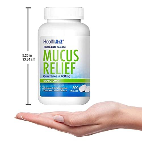 HealthA2Z® Mucus Relief | Guaifenesin 400mg | Immediate Assorted Sizes ...