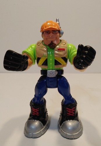 Vtg 2001 Fisher Price Rescue Heroes Jack Hammer Power Max Action Figure ...
