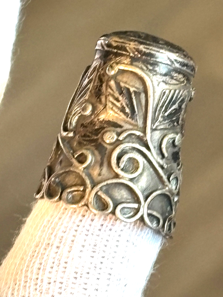 Pretty 6.2g Sterling Silver Thimble Marked 925 Ornate Garden Design 1 ...