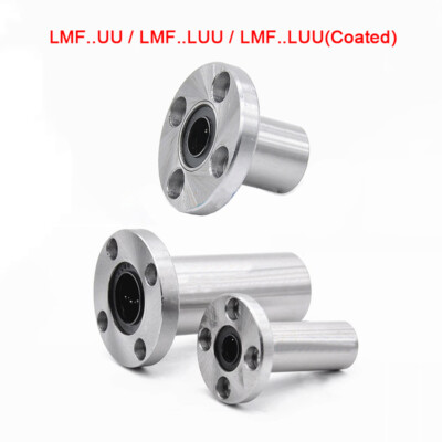 LMFLUU Round Flange Linear Ball Bearing Bushing Bore 6mm-80mm For 3D ...