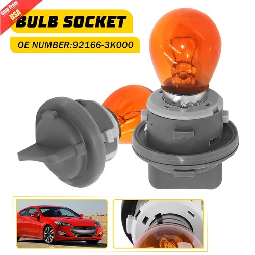 2 Pcs Front Turn Signal Lamp Light Bulb Socket for KIA Sorento Forte ...