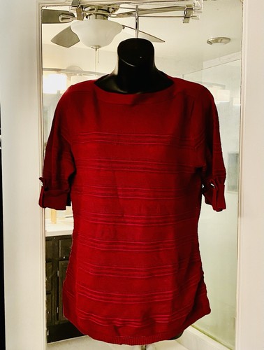 Brand New With Tags Women’s Apt 9 Sweater - Burgundy Maroon Wine - Size ...