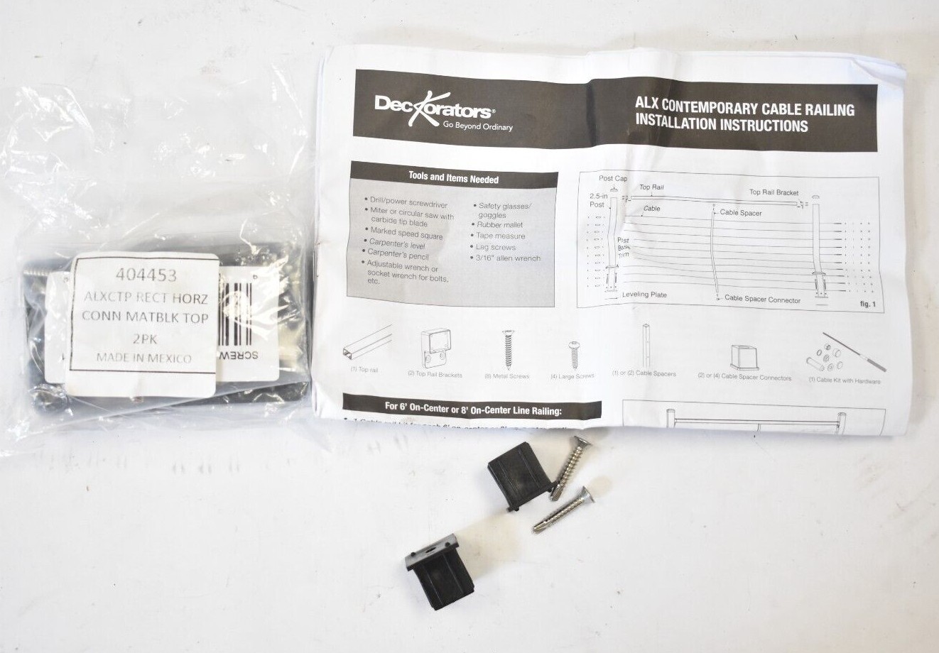 Deckorators ALX Contemporary Cable Railing Installation Kit Horizontal ...