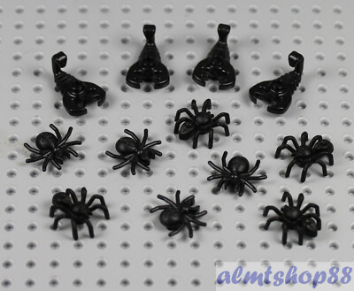 LEGO - 12 pcs Lot Black Spiders & Scorpions - Animals Minifigure ...