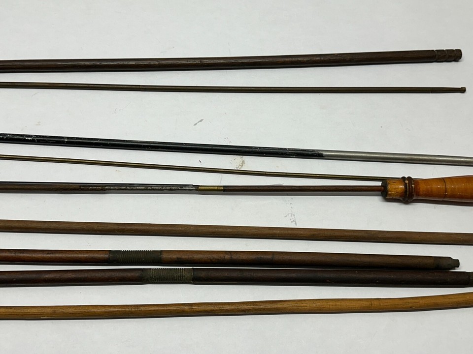 Lot of 9x Vintage Antique Gun Cleaning Rods - Wooden, Brass, Iron ...
