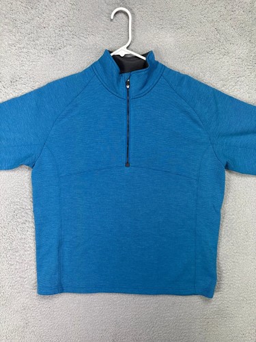 Spyder Sweater Adult Large Blue Pinstripe Fleece Lined Pullover ...