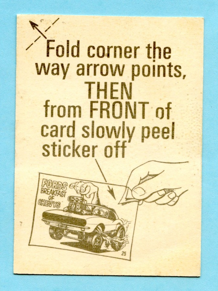 ODD RODS Donruss Sticker Card #31 Maverick 429 1969-1973 Vintage Hot ...