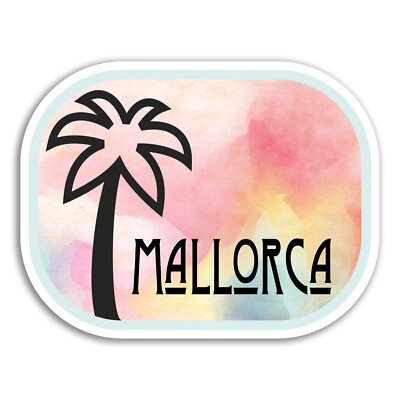 2 x 10cm Mallorca Spain Vinyl Stickers - Travel Sticker Laptop Luggage ...
