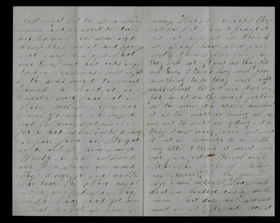 CIVIL WAR LETTER - 16th Vermont Infantry - Mosby's Raiders Capture ...