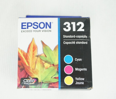 Epson T312923-S 312 Claria Photo HD Ink Yellow Magenta Cyan 12/26 | eBay