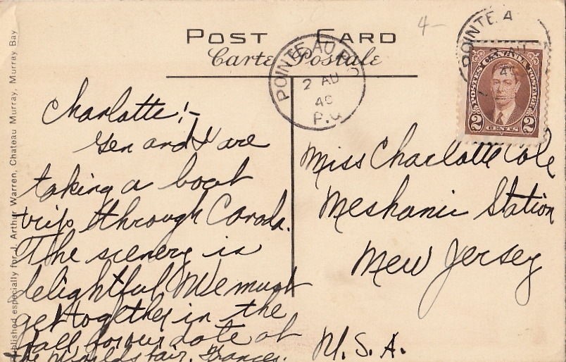 Postcard The Main Lobby Chateau Murray Murray Bay Canada | eBay