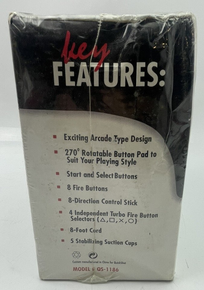 NEW 1996 QuickShot PlayStation PS1 DEVASTATOR Deluxe Joystick ...