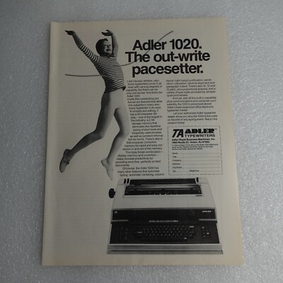 Vintage Print Ad Ta Adler Typewriters Sports Illustrated Aug 6, 1984 | eBay
