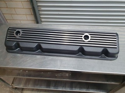 Chrysler Valiant Slant 6 valve cover black finned AussieSpeed | eBay ...